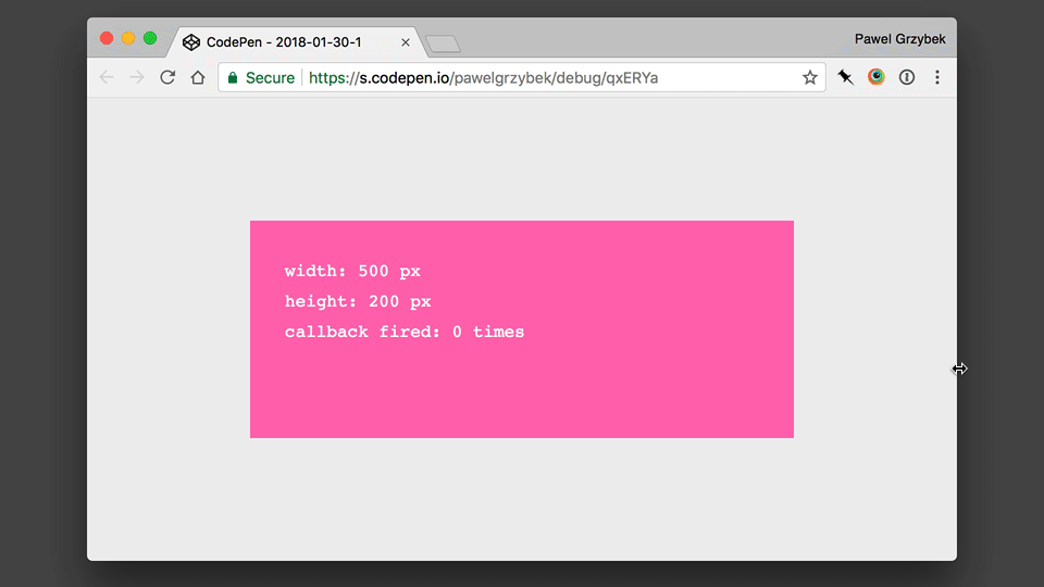 JS监听div元素的resize | 明日之事 事事难求